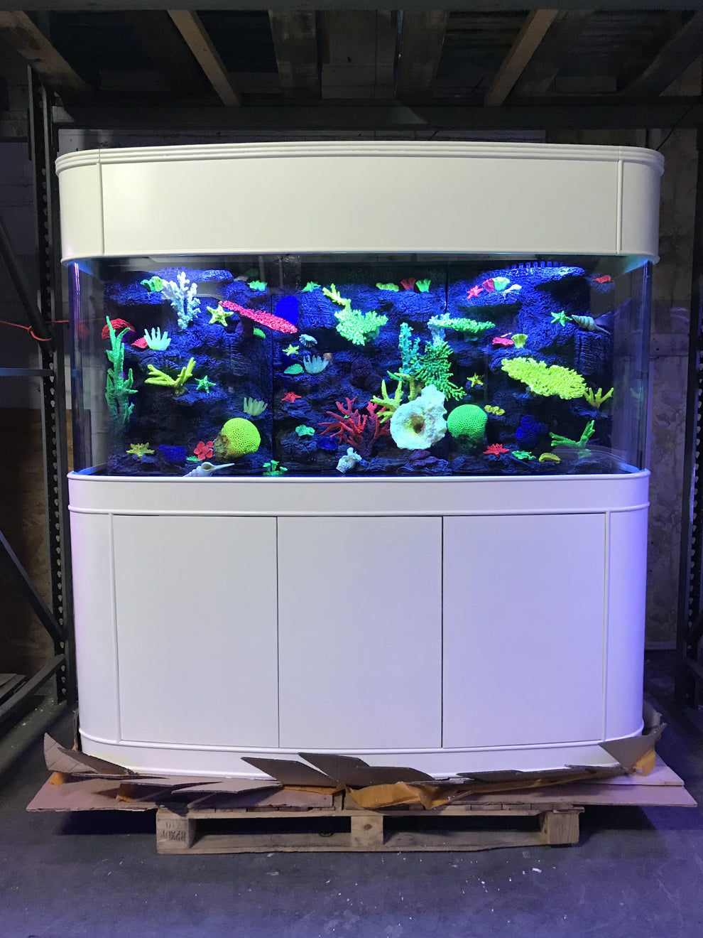 Shop 200 Gallon Seamless Glass Bowfront Aquarium Reef-Ready in Tulum ...
