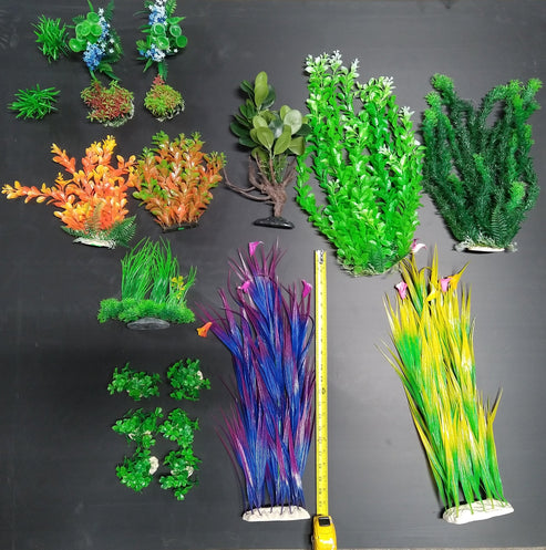 Shop Premium Artificial Aquarium Plant Package for Fish Tank, THE MEG ...