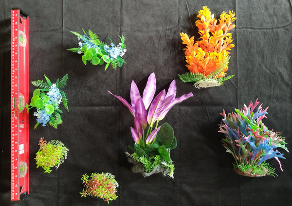 Shop Premium Artificial Aquarium Plant Package for Fish Tank, COLOR ...