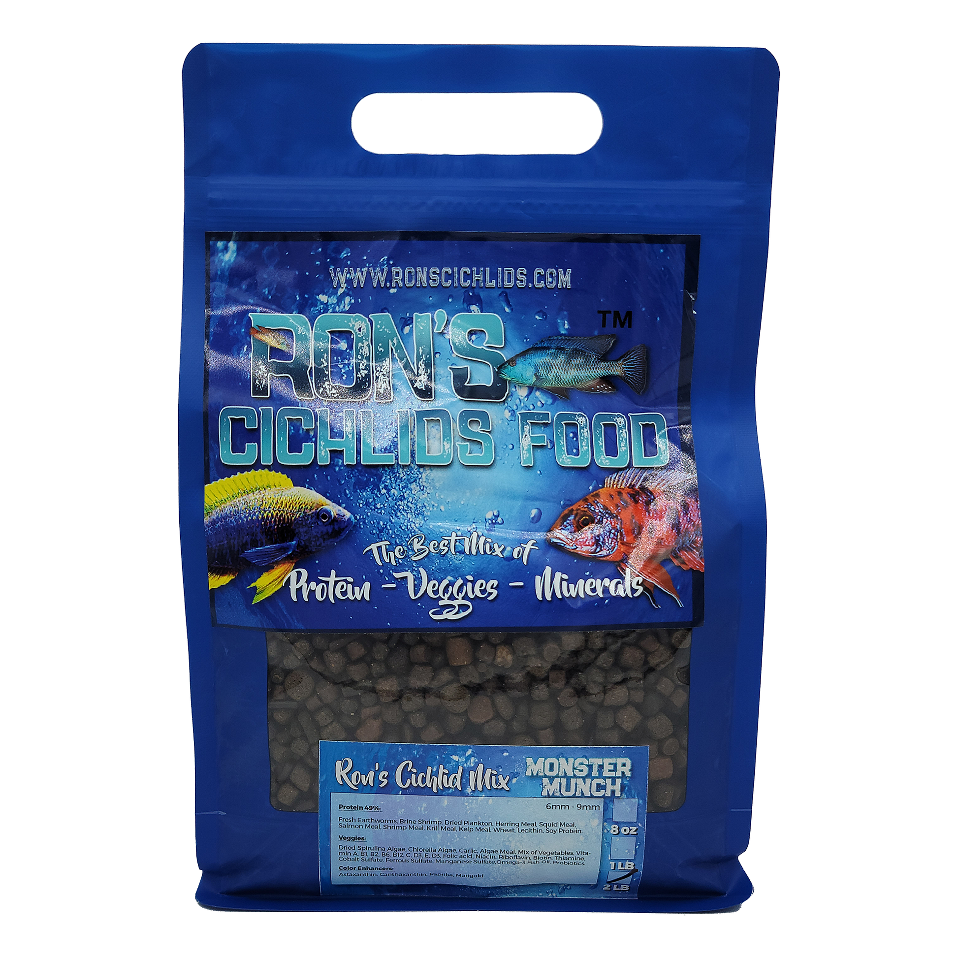 Shop Ron's Cichlids "Monster Munch" Food – Sanctuary Cichlids